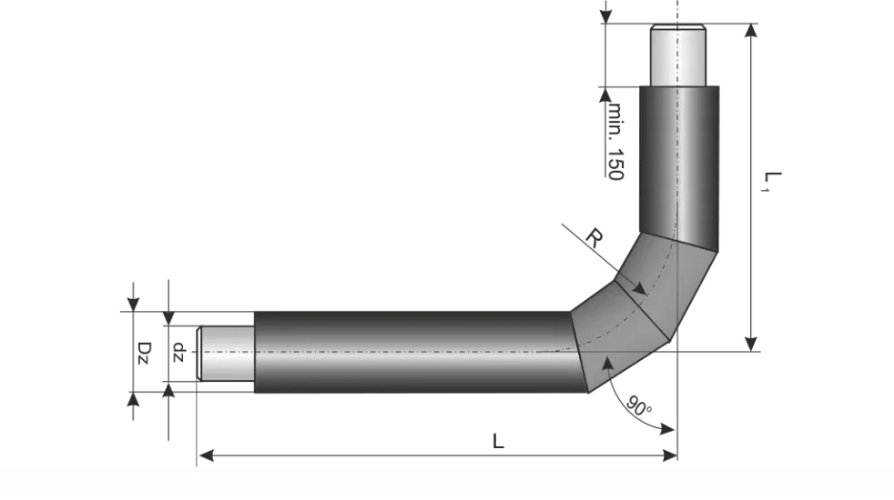 Pre-insulated vertical bends - Radpol Pipes